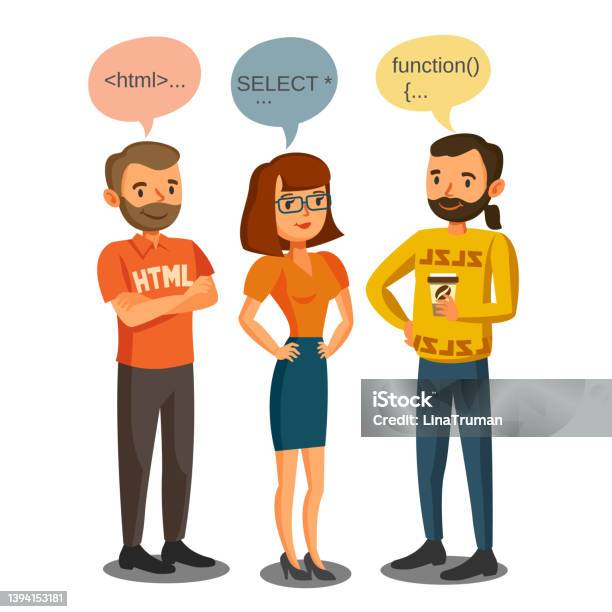 Programmers Developers Process Coding Teamwork Communication Concept