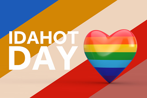 Foto De Conceito Do Dia Do Idahot A Bandeira Do Orgulho Do Arcoíris