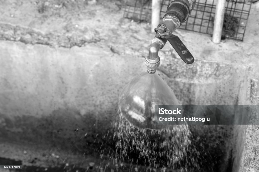 Water Flowing From The Tap In Vain And Wastage Of Water Pressurized