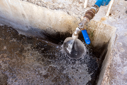 Water Flowing From The Tap In Vain And Wastage Of Water Pressurized