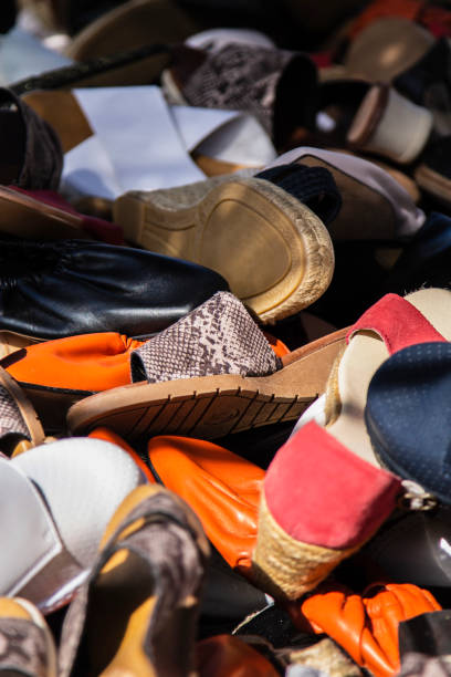Free Stock Photo of A Close Up of a Pile of Brown Shoes | Download Free ...