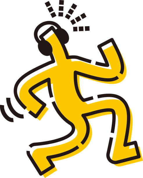 Stick Figure With Headphones