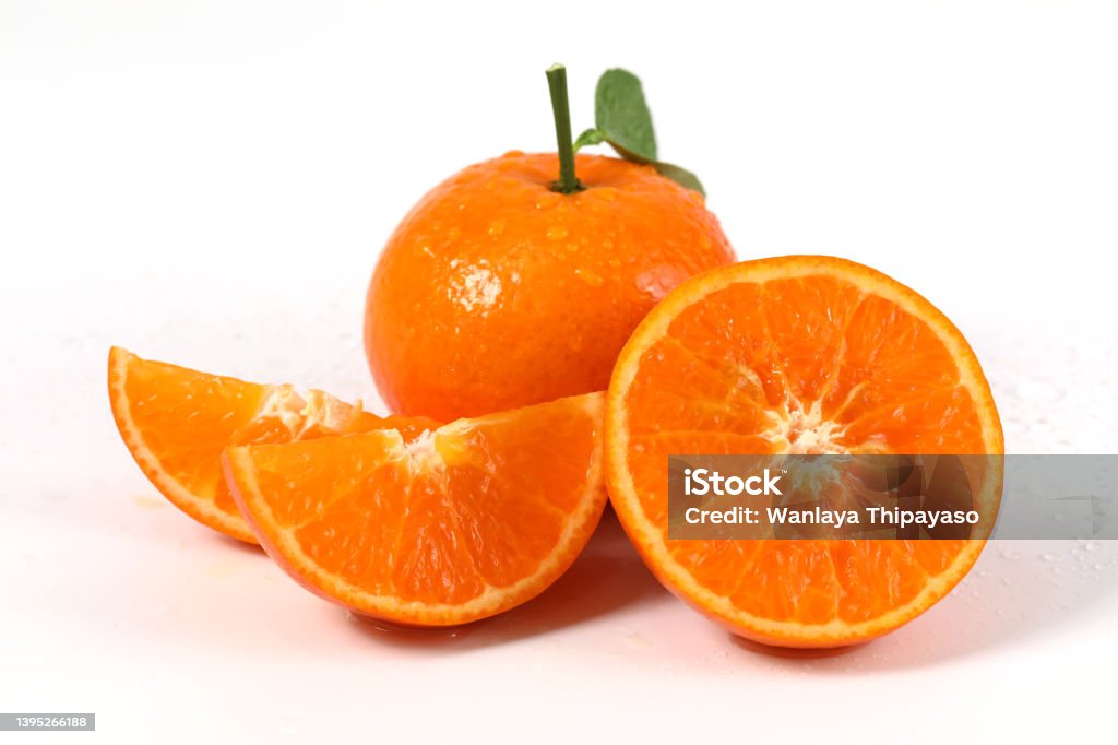 Jeruk Jeruk Dibelah Dua Buah Sehat Jeruk Mandarin Vitamin C Dengan