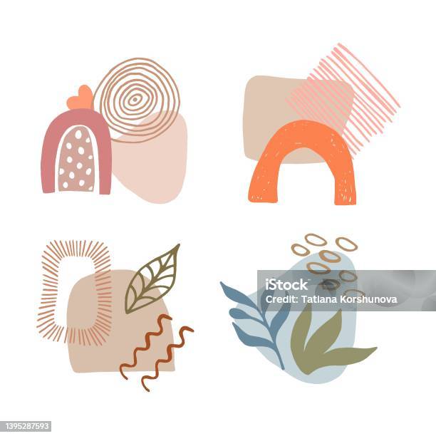 Kumpulan Vektor Bentuk Abstrak Dalam Gaya Boho Ilustrasi Gambar Tangan ... Kumpulan Vektor Bentuk Abstrak Dalam Gaya Boho Ilustrasi Gambar Tangan ...