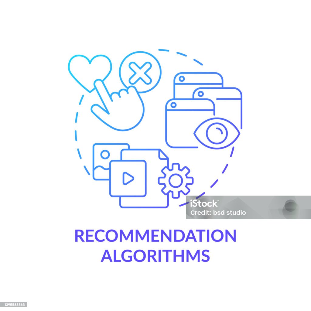 Ilustración de Algoritmos De Recomendación Icono De Concepto De ... Ilustración de Algoritmos De Recomendación Icono De Concepto De ...