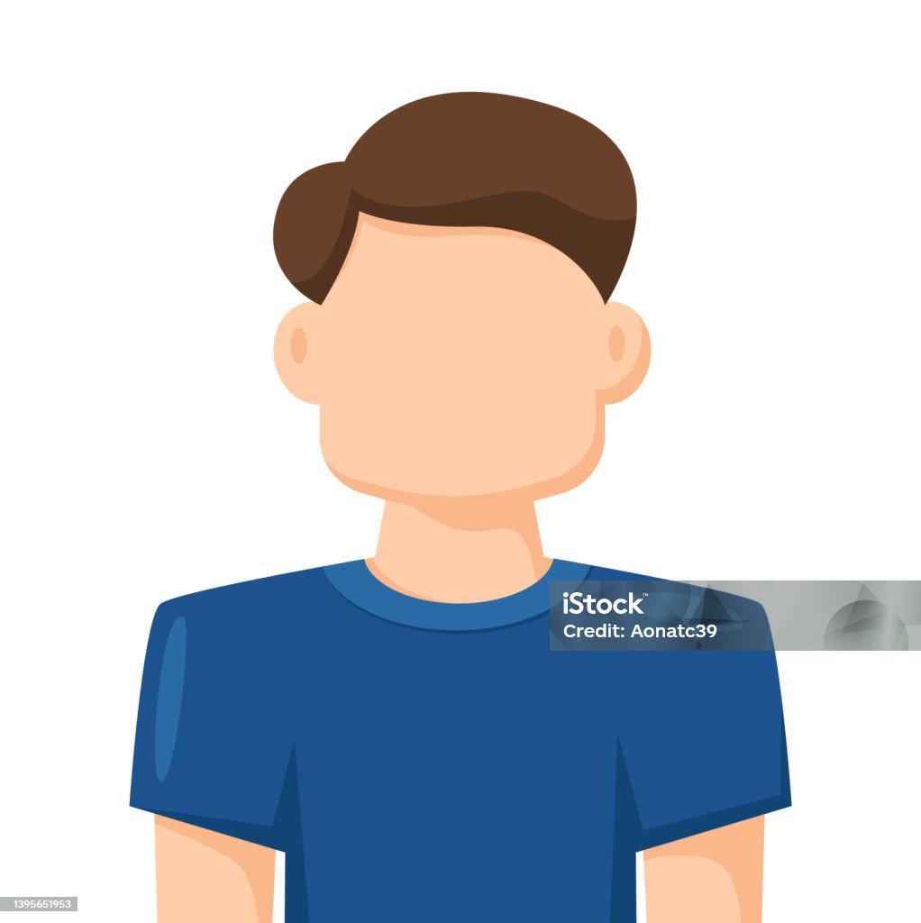 Colorful Simple Flat Vector Of Young Man Wears T Shirt Sports Man People Concept Vector