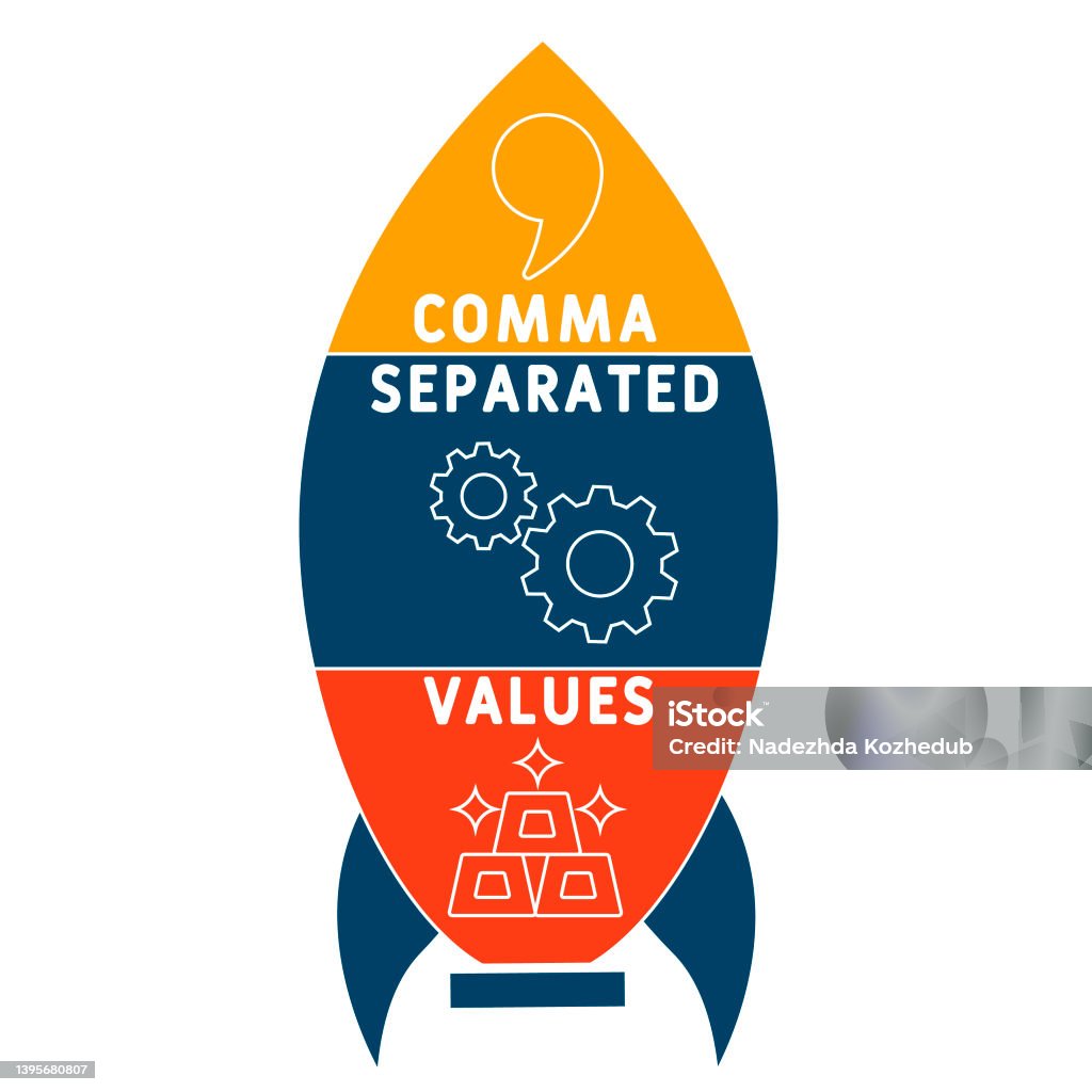 Csv Comma Separated Values Acronym Stock Illustration - Download Image ... Csv Comma Separated Values Acronym Stock Illustration - Download Image ...