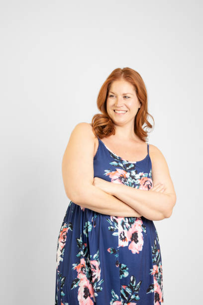 Free Stock Photo of plus size model poses on a white background ...