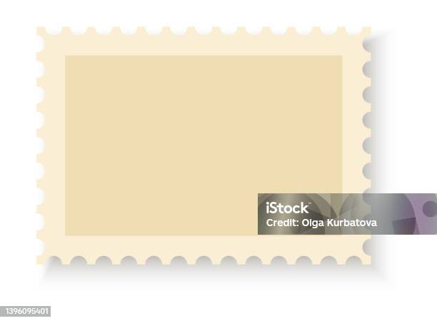 Timbreposte Cadre Postal Vierge Avec Trous De Perforation Autocollant