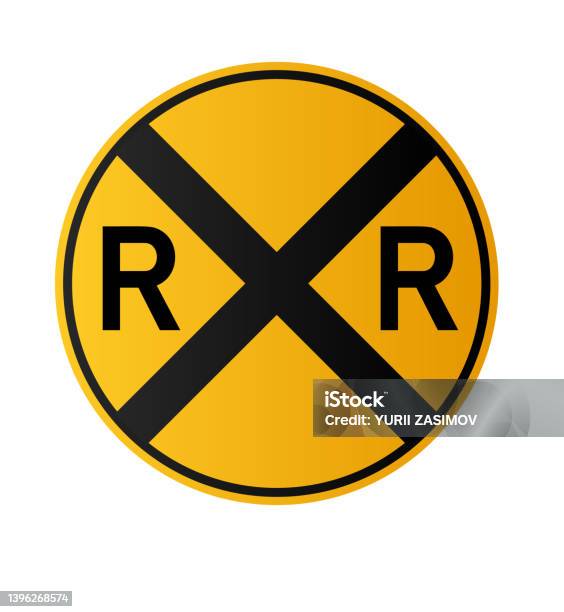 Railroad Approach Road Sign Used In The Usa Railway Signs Isolated On A