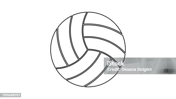 Ilustración De Web Sport Icono De Volley Ball Ilustración Vectorial
