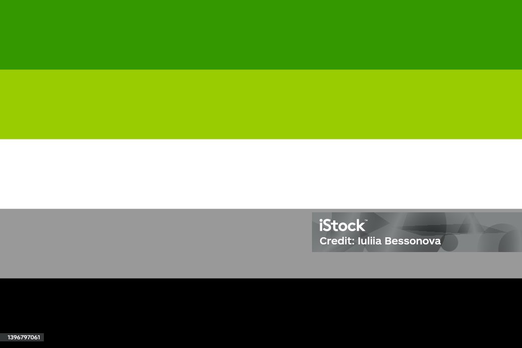 Aromantic Pride Flag Vector Illustration Lgbt Community Bright Concept