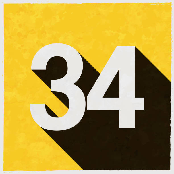 Número 34 Vetores e Ilustrações de Stock - iStock Número 34 Vetores e Ilustrações de Stock - iStock