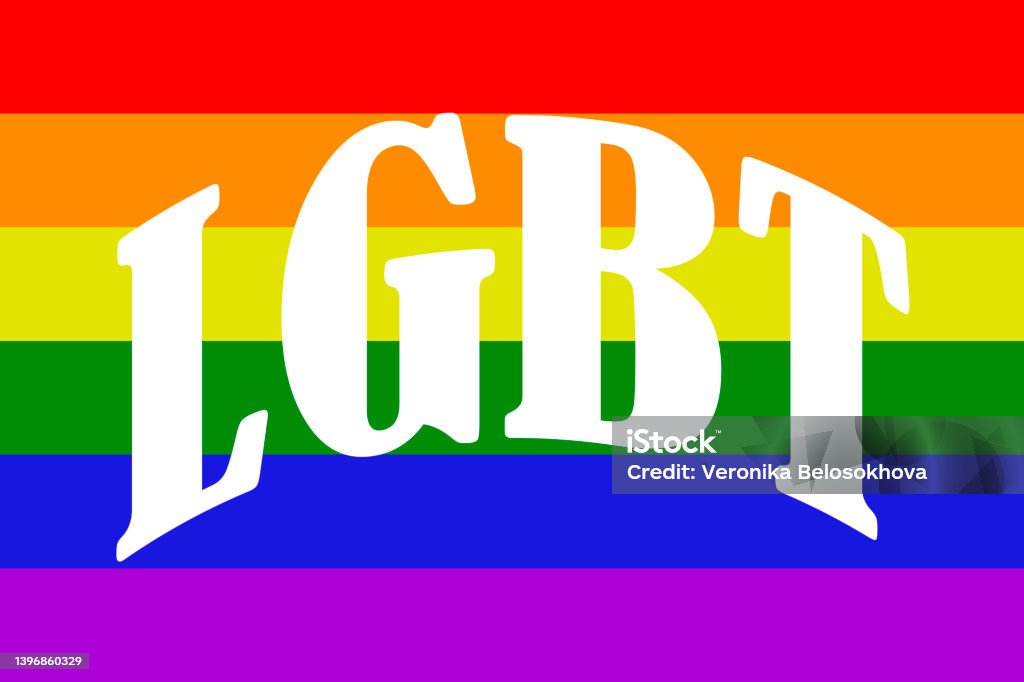 Bendera Lgbt Bendera Pelangi Simbol Kebanggaan Di Latar Belakang Adalah
