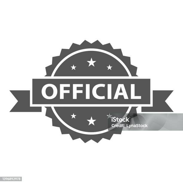 Timbre Officiel Sceau Badge Vectoriel Modèle Dicône Illustration Isolée