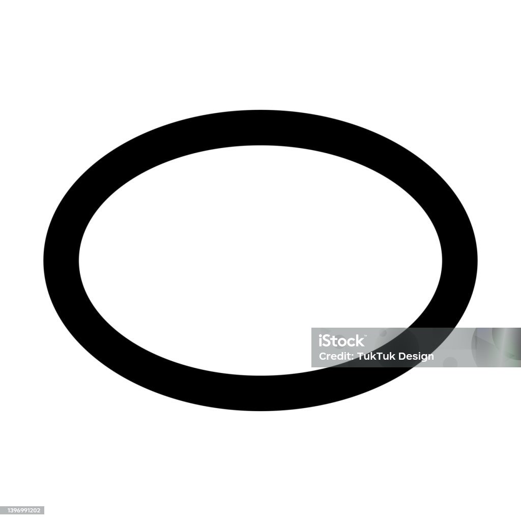 Contour De Contour De Forme De Forme De Symbole Dellipse Vecteurs