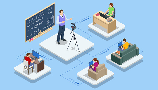 Isometrik Elearning Dan Pendidikan Online Untuk Konsep Mahasiswa Dan