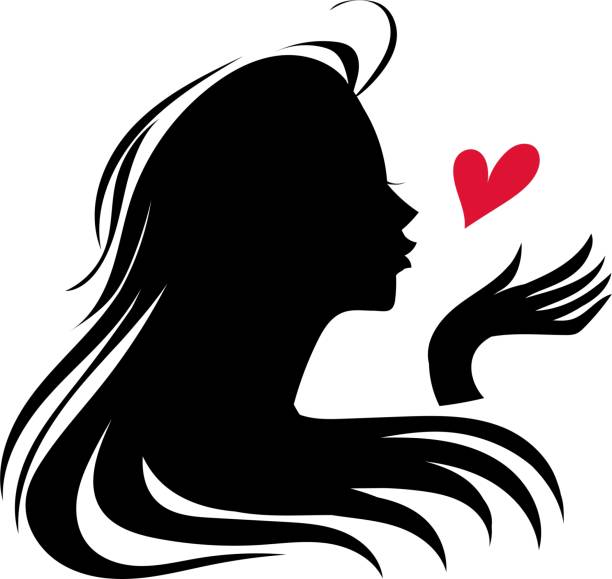 30 Woman Blowing Kiss Silhouette Stock Illustrations Royalty Free