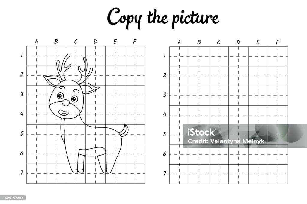Copiez Limage Dessiner Par Grille Pages De Livres À Colorier Pour