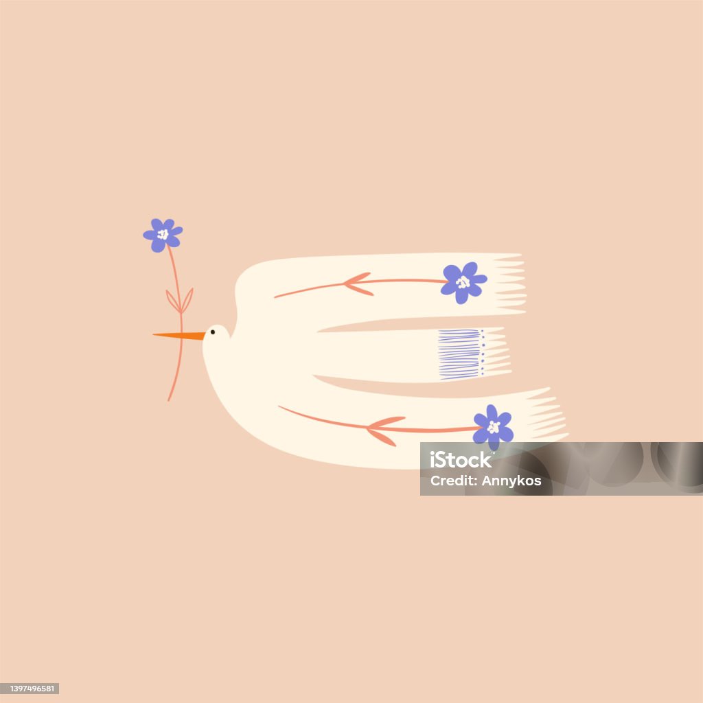 Abbildung Einer Taube Mit Einer Blume Stock Vektor Art und mehr Bilder ... Abbildung Einer Taube Mit Einer Blume Stock Vektor Art und mehr Bilder ...