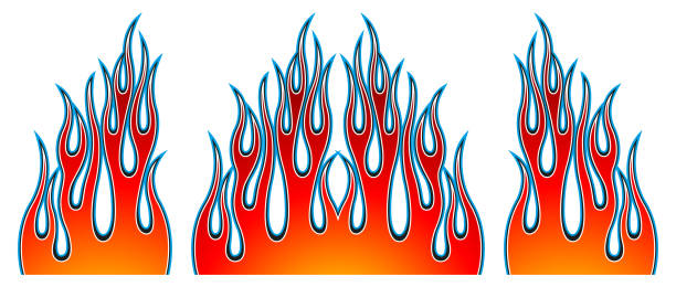 Hot Rod Flames Stencil