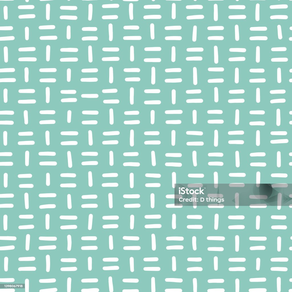 Vertical And Horizontal Dashes Seamless Pattern Stock Illustration