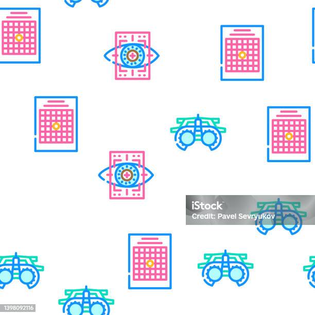 Ilustración De Oftalmología Enfermedad Ocular Tratar Iconos Set Vector