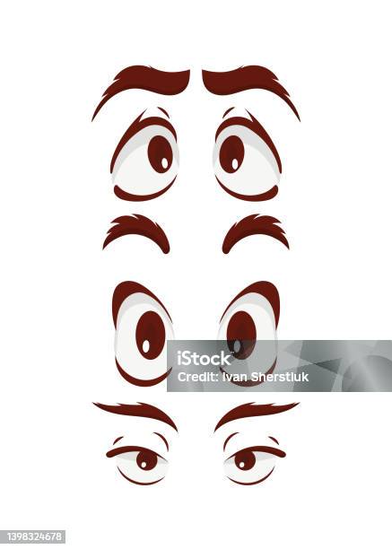 Ensemble Dyeux Dans Un Style Plat Illustration Vectorielle Isolé Sur