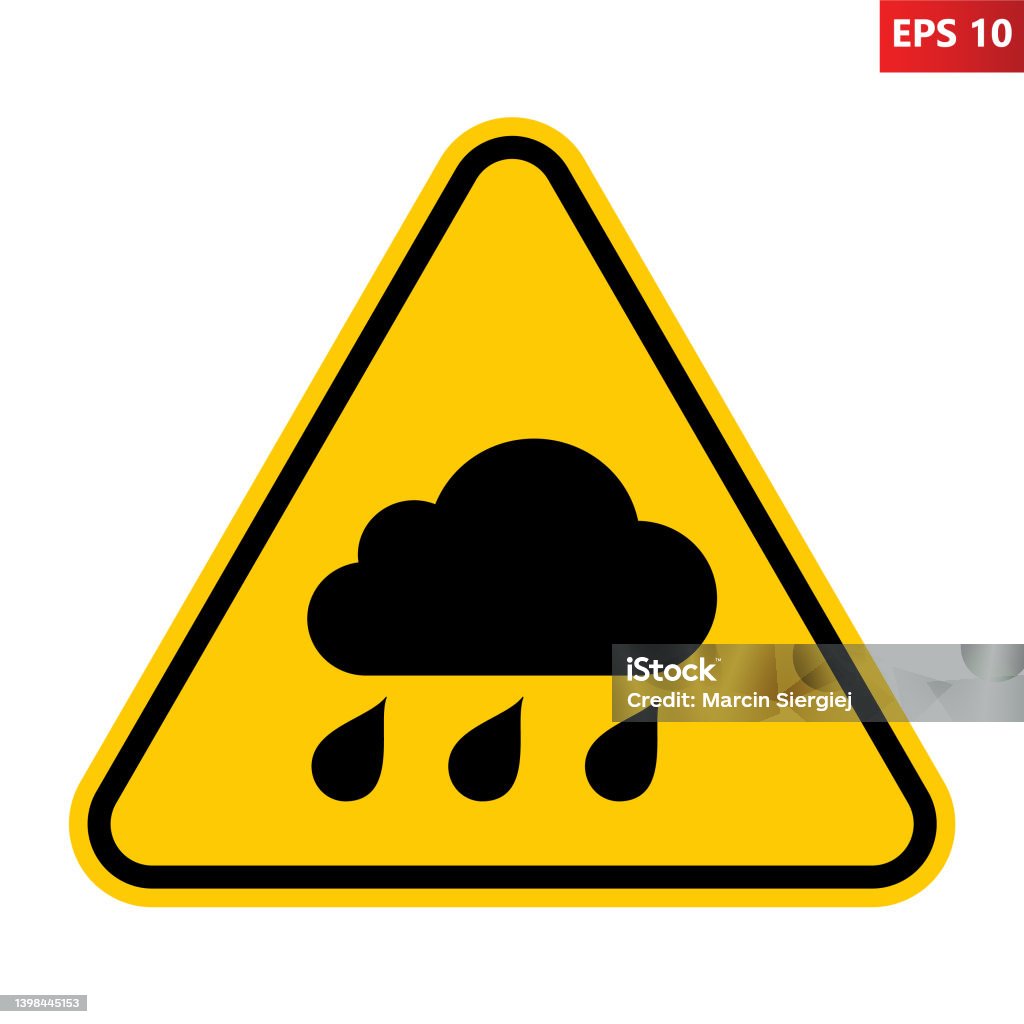 Rain Warning Sign Stock Illustration - Download Image Now - Rain, Flood ... Rain Warning Sign Stock Illustration - Download Image Now - Rain, Flood ...