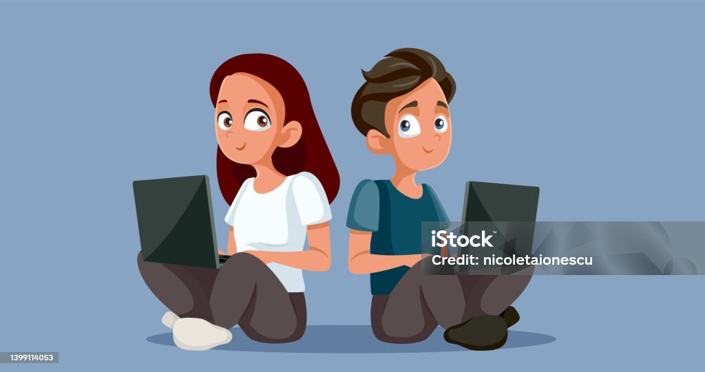 Remaja Lakilaki Dan Perempuan Mengobrol Di Ilustrasi Kartun Vektor ... Remaja Lakilaki Dan Perempuan Mengobrol Di Ilustrasi Kartun Vektor ...
