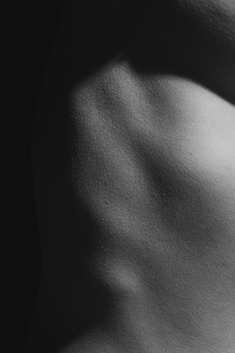 Detailed Texture Of Human Female Skin Close Up Part Of Womans Body