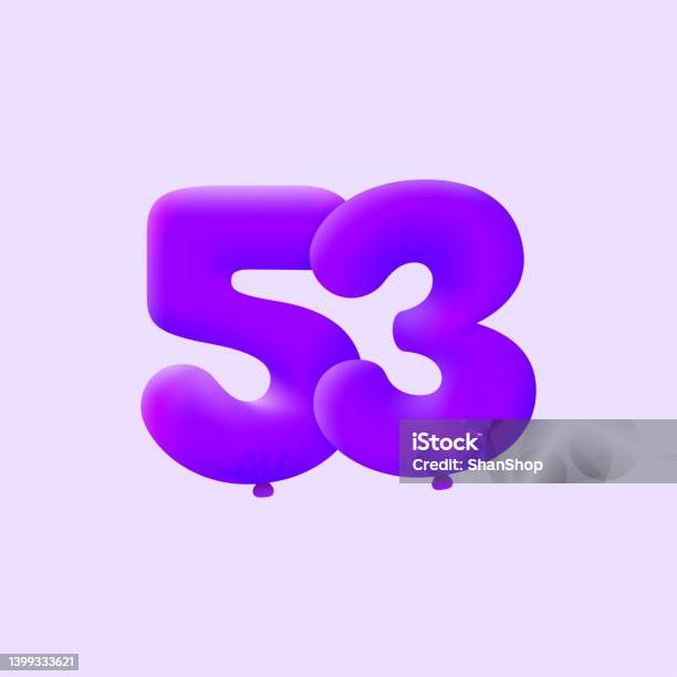 Purple 3d Numéro 53 Ballon Réaliste 3d Hélium Purple Balloons Vecteurs ... Purple 3d Numéro 53 Ballon Réaliste 3d Hélium Purple Balloons Vecteurs ...