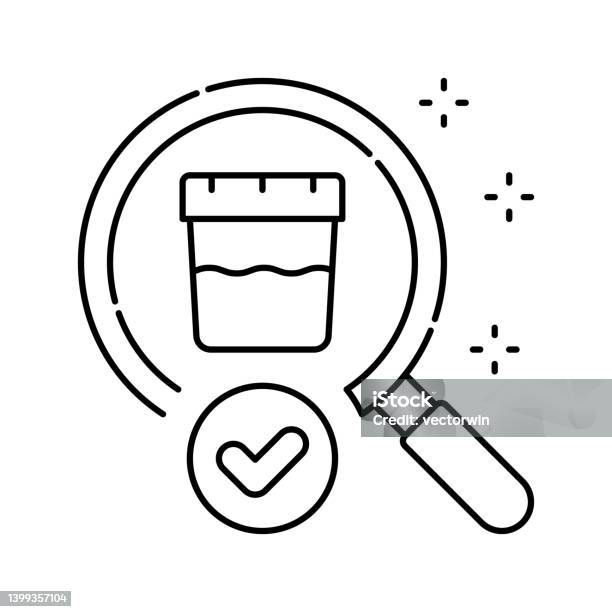 Illustration Vectorielle De Licône De La Ligne De Test De Dépistage De