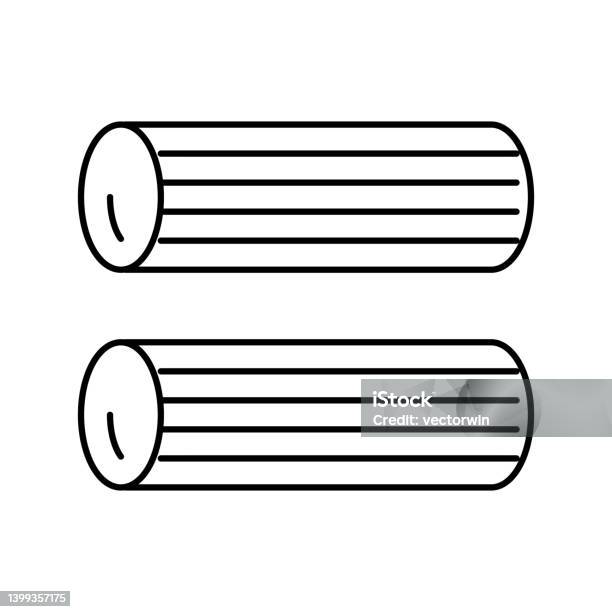 Rigatoni Icône De Ligne De Pâtes Illustration Vectorielle Vecteurs