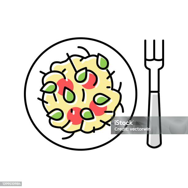 Icône De Couleur De Pâtes Italiennes Illustration Vectorielle Vecteurs