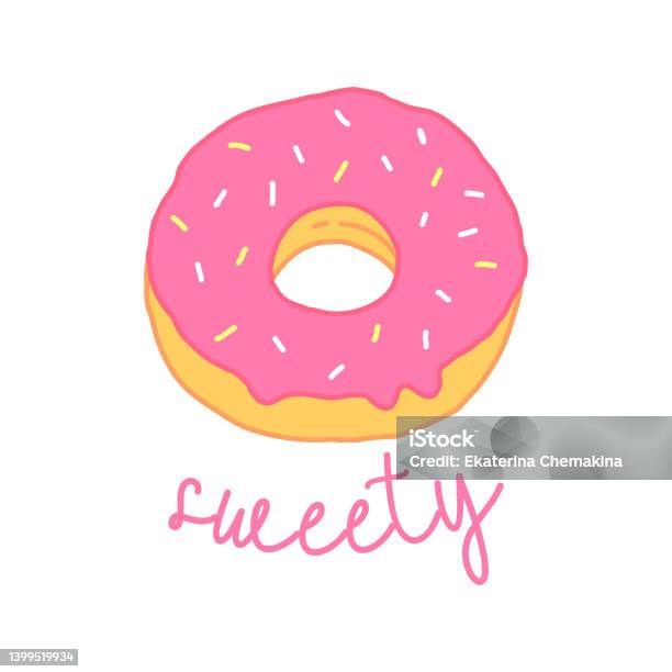 Donat Merah Muda Dengan Gaya Kartun Dengan Tulisan Manis Poster Donat ... Donat Merah Muda Dengan Gaya Kartun Dengan Tulisan Manis Poster Donat ...