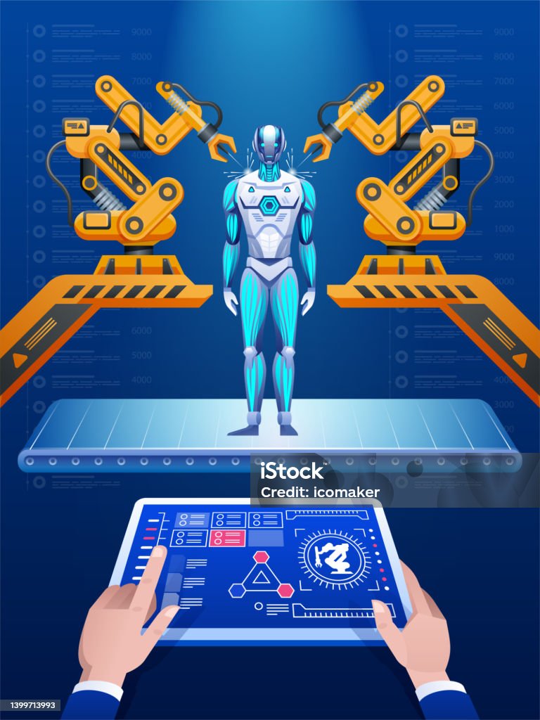 Robot Assembly Line Stock Illustration Download Image Now Automated
