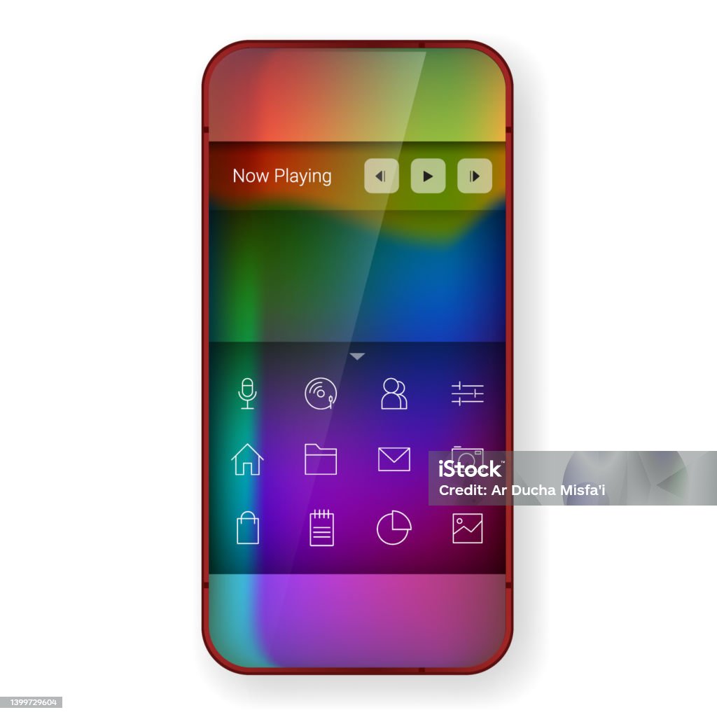 Mise En Page De Lécran Daccueil Application Mobile Ui Rainbow Vecteurs