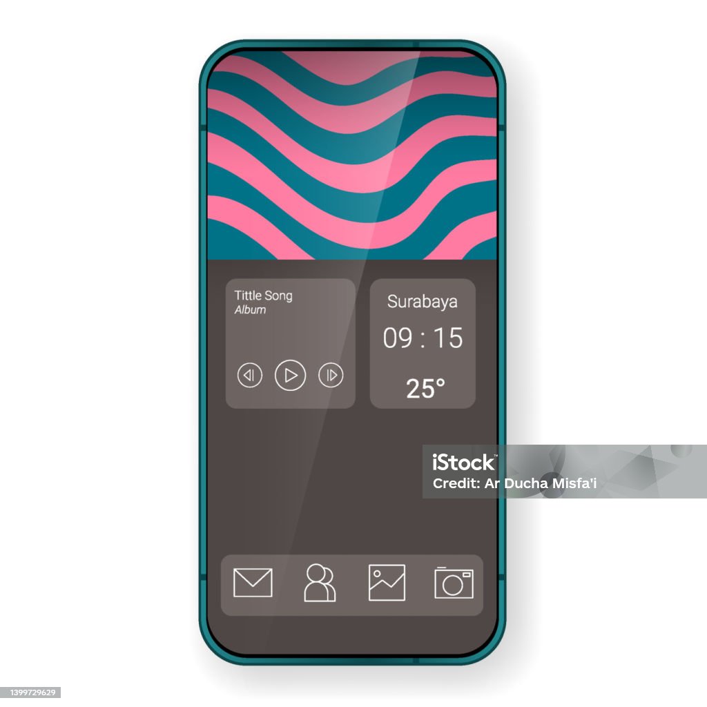 Mise En Page De Lécran Daccueil Application Mobile Ui Rainbow Vecteurs