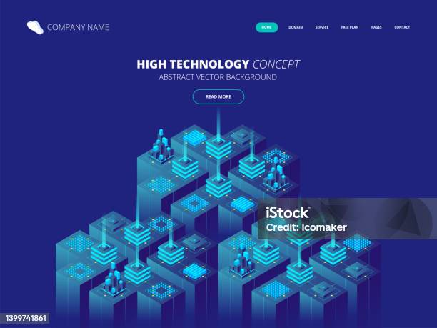 Isometric Server Room And Big Data Processing Concept Datacenter And ... Isometric Server Room And Big Data Processing Concept Datacenter And ...
