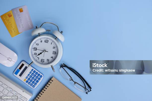 Mockup Meja Kerja Dalam Tampilan Datar Gambar Ruang Kerja Dengan Laptop