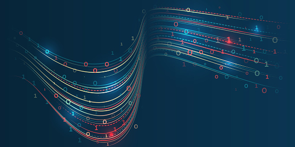 A Dynamic Array Of Information Consisting Of Multicolored Lines And
