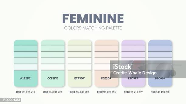 Palet Warna Feminin Atau Skema Warna Adalah Kombinasi Tren Dan Panduan