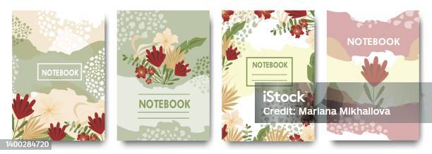 Set Desain Sampul Untuk Notebook Notepad Poster Atau Spanduk Undangan