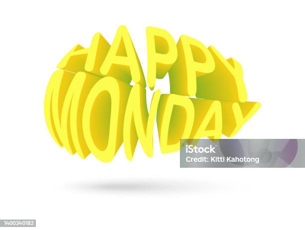 Happy Monday Colorful Typography Greeting Text Of Happy Card Poster
