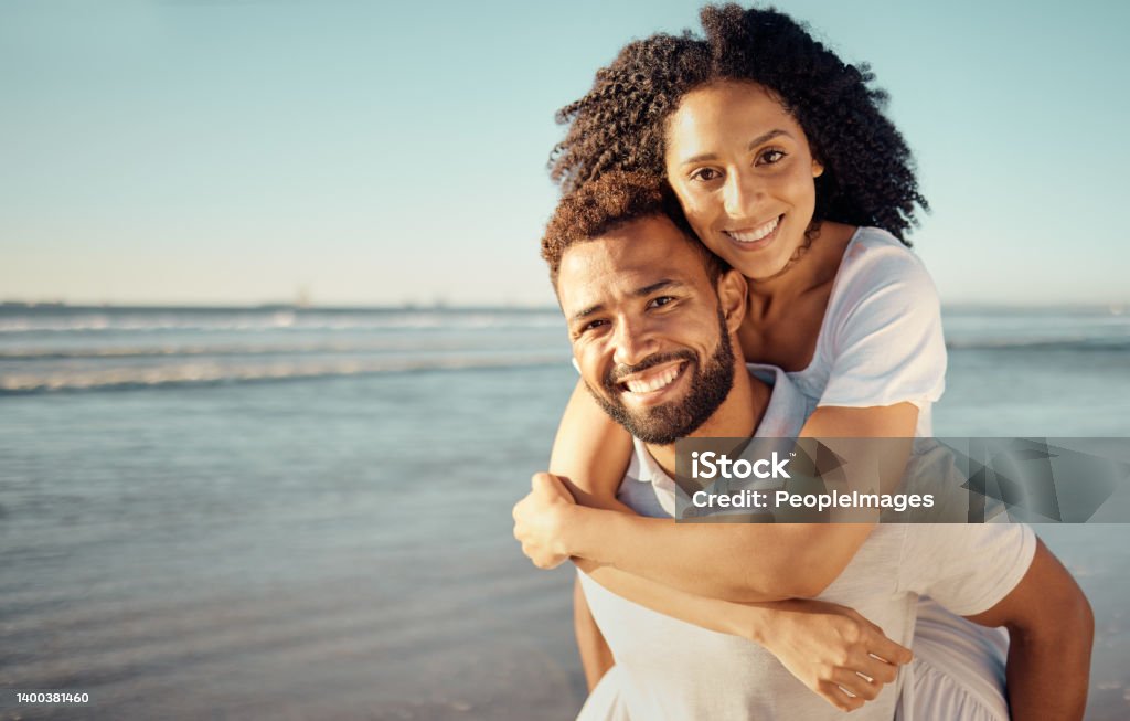 Closeup Portrait Of An Young Affectionate Mixed Race Couple Standing On