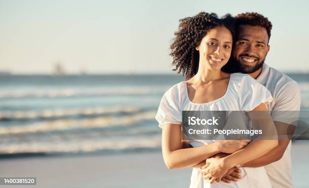 Closeup Portrait Of An Young Affectionate Mixed Race Couple Standing On