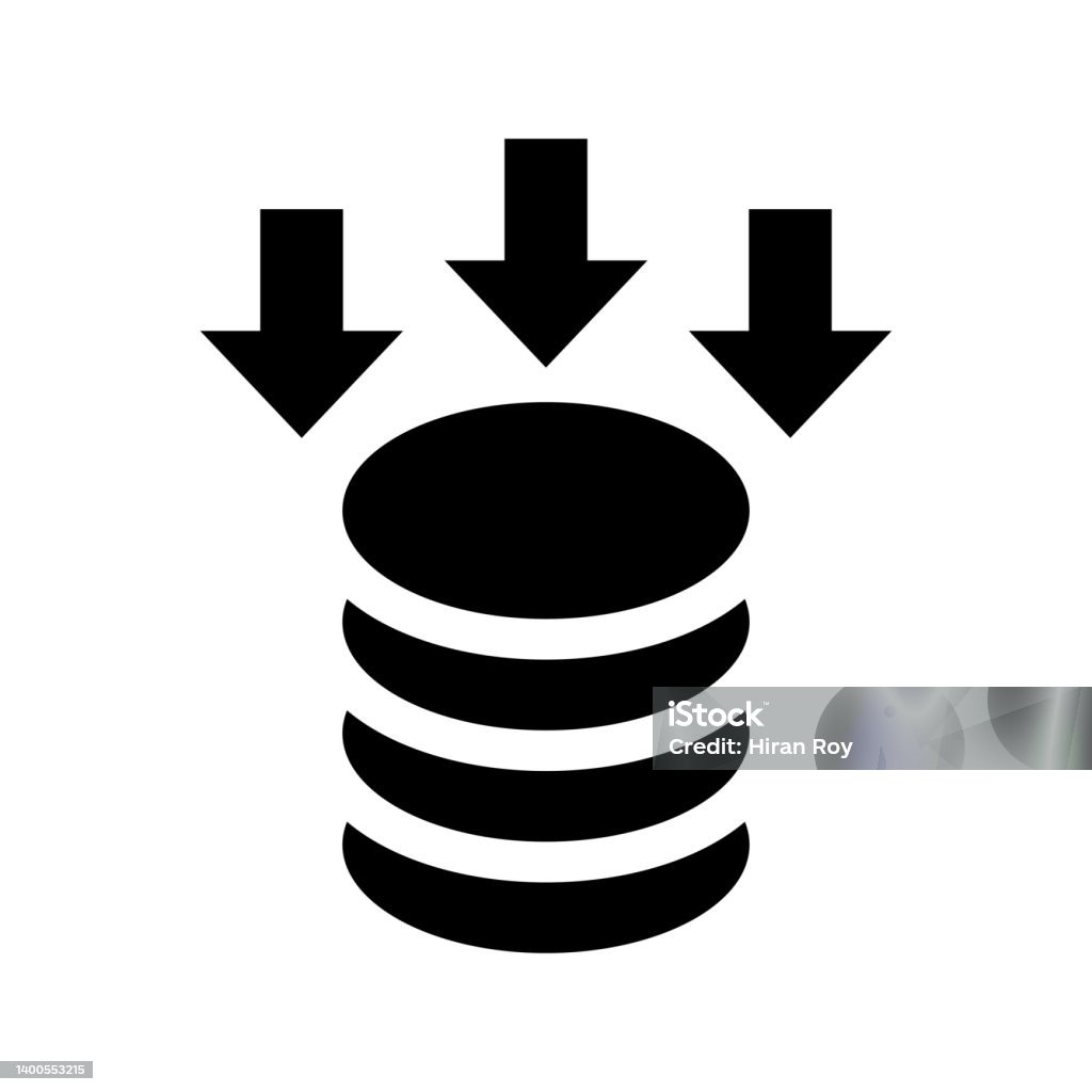Database Storage Data Storage Icon Black Vector Graphics Stock