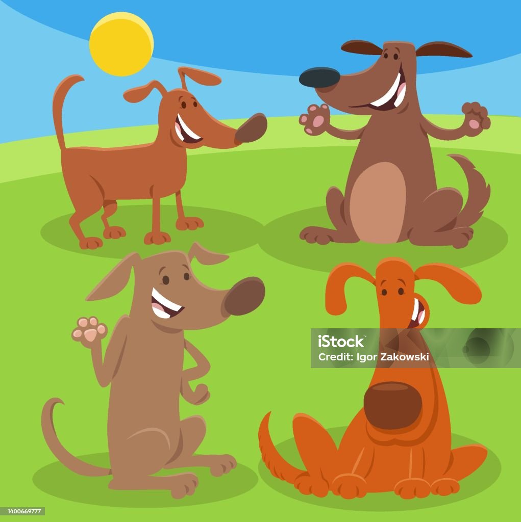 Cartoon Hunde Und Welpen Tierfiguren Gruppe Stock Vektor Art und mehr ... Cartoon Hunde Und Welpen Tierfiguren Gruppe Stock Vektor Art und mehr ...