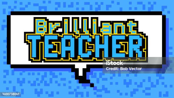 Guru Yang Brilian Kata Pixelated Dengan Latar Belakang Grafis Geometris ... Guru Yang Brilian Kata Pixelated Dengan Latar Belakang Grafis Geometris ...